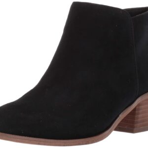 Amazon Essentials Women's Ankle Boot, Black Microsuede, 7.5