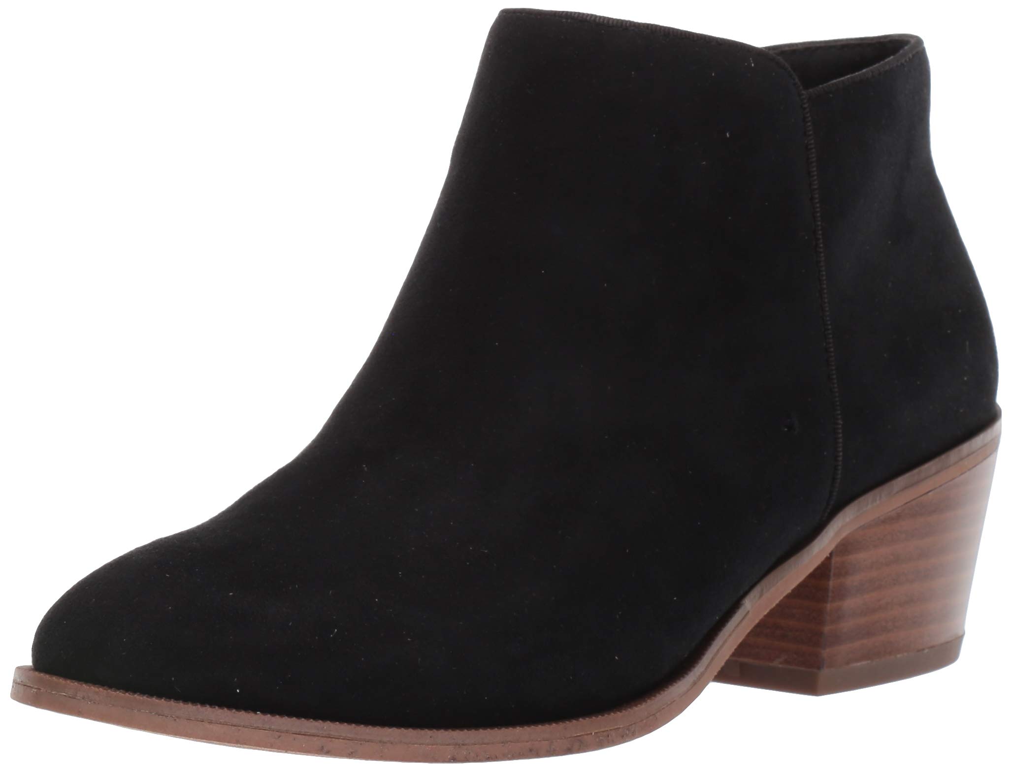 Amazon Essentials Women's Ankle Boot, Black Microsuede, 7.5