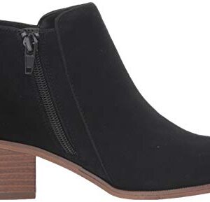 Amazon Essentials Women's Ankle Boot, Black Microsuede, 7.5