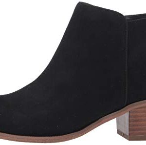 Amazon Essentials Women's Ankle Boot, Black Microsuede, 7.5