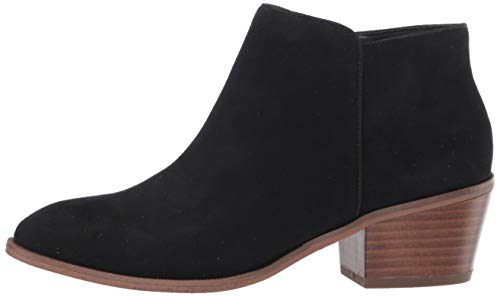 Amazon Essentials Women's Ankle Boot, Black Microsuede, 7.5