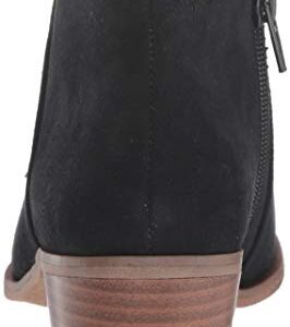 Amazon Essentials Women's Ankle Boot, Black Microsuede, 7.5