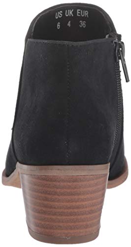 Amazon Essentials Women's Ankle Boot, Black Microsuede, 7.5