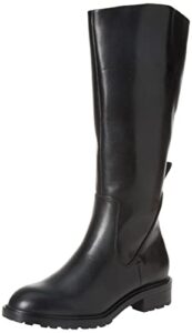 amazon essentials women's riding boot, black, 9