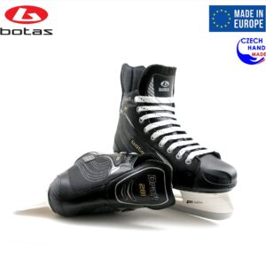 Botas - DRAFT 281 - Men's Ice Hockey Skates | Made in Europe (Czech Republic) UPGRADED Blades: GRAF COBRA 2000 | Color: Black, Size Adult 16