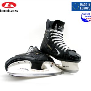 Botas - DRAFT 281 - Men's Ice Hockey Skates | Made in Europe (Czech Republic) UPGRADED Blades: GRAF COBRA 2000 | Color: Black, Size Adult 16