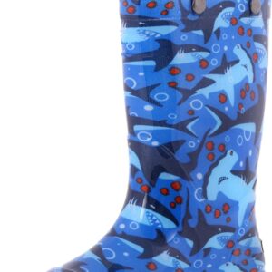 Western Chief Kids Light-Up Waterproof Rain Boot, Blue 8 M US Toddler