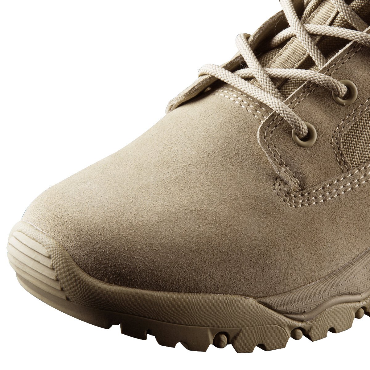 FREE SOLDIER Men's Tactical Boots 8 Inches Lightweight Combat Boots Durable Suede Leather Military Work Boots Desert Boots (Tan, 9.5)