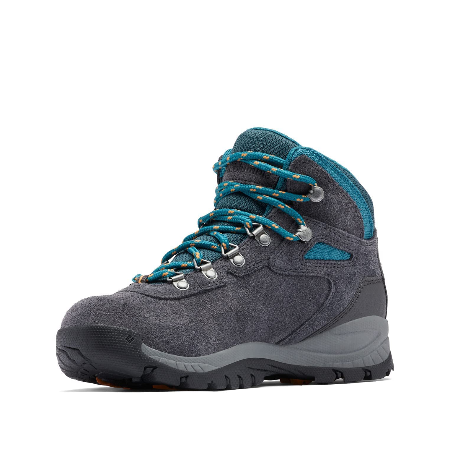 Columbia Women's Newton Ridge Plus Waterproof Amped, Shark/River Blue, 8.5