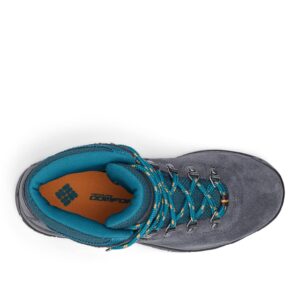 Columbia Women's Newton Ridge Plus Waterproof Amped, Shark/River Blue, 8.5