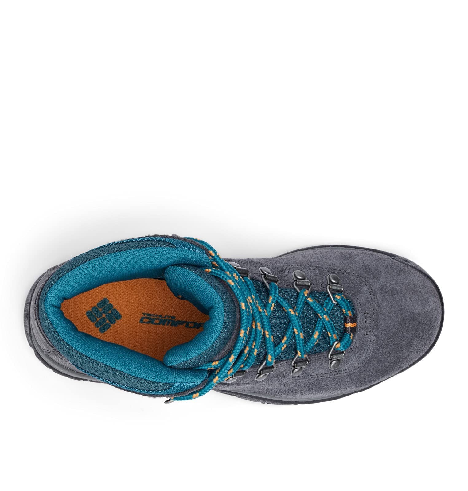 Columbia Women's Newton Ridge Plus Waterproof Amped, Shark/River Blue, 8.5