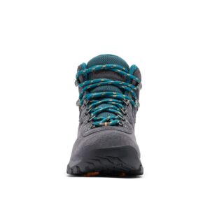 Columbia Women's Newton Ridge Plus Waterproof Amped, Shark/River Blue, 8.5