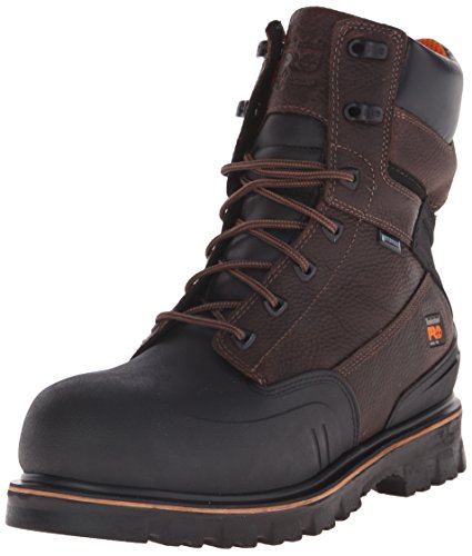 Timberland PRO Men's 8 Inch Rigmaster XT Steel Toe Waterproof Work Boot, Brown Tumbled Leather, 9.5 M US