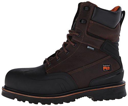 Timberland PRO Men's 8 Inch Rigmaster XT Steel Toe Waterproof Work Boot, Brown Tumbled Leather, 9.5 M US