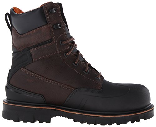 Timberland PRO Men's 8 Inch Rigmaster XT Steel Toe Waterproof Work Boot, Brown Tumbled Leather, 9.5 M US