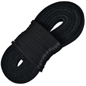 tofl leather boot laces|1/8 inch thick 72 inches long|2 leather strips [1 pair]|black cordones de botas de cuero