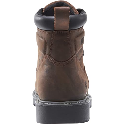 Wolverine Men's Floorhand Waterproof Steeltoe 6" Work Boot, Dark Brown, 9.5M