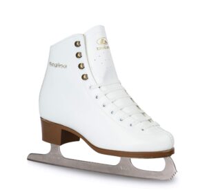 botas - model: regina/made in europe (czech republic) / ice skates for girls, kids/nicole blades/color: white, size: junior 2