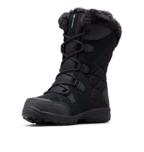 Columbia Women's Ice Maiden II Snow Boot, Black/Columbia Grey, 8.5 M US