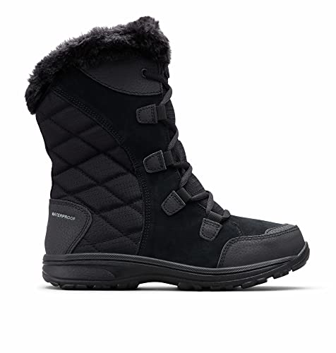 Columbia Women's Ice Maiden II Snow Boot, Black/Columbia Grey, 8.5 M US