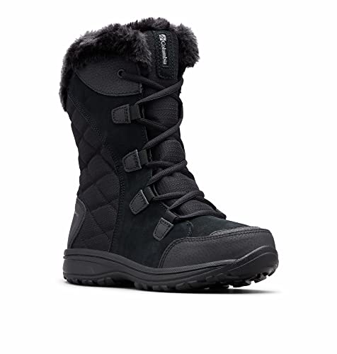 Columbia Women's Ice Maiden II Snow Boot, Black/Columbia Grey, 8.5 M US