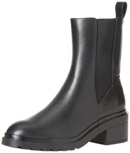 amazon essentials women's chunky sole chelsea boot, black, 8