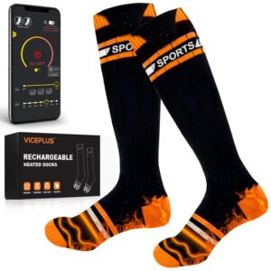 viceplus heated socks men heated socks electric socks women 5000mah*2 rechargeable heated ski socks battery heating socks heated socks women washable app control thermal socks skiing hunting