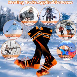 VICEPLUS Heated Socks Men Heated Socks Electric Socks Women 5000mAh*2 Rechargeable Heated Ski Socks Battery Heating Socks Heated Socks Women Washable APP Control Thermal Socks Skiing Hunting