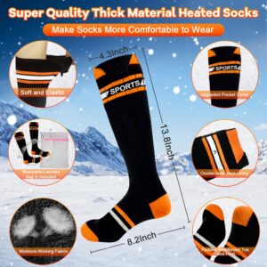 VICEPLUS Heated Socks Men Heated Socks Electric Socks Women 5000mAh*2 Rechargeable Heated Ski Socks Battery Heating Socks Heated Socks Women Washable APP Control Thermal Socks Skiing Hunting