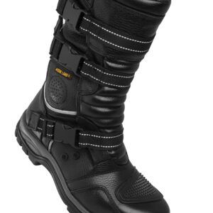 WORKLAND 77415 Motorcycle Boots for Men - Leather Boots with Protections - Work Boots For Men - Rubber Sole Slip Resistant and Reflective Motorcycle Riding Boots - Botas para Motocicleta Hombre