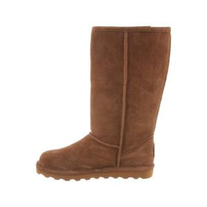 BEARPAW Women's Elle Tall Hickory Size 9 | Women's Boot Classic Suede | Women's Slip On Boot | Comfortable Winter Boot