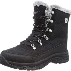 Skechers Women's Cold Weather Boot Snow, Black, 8.5