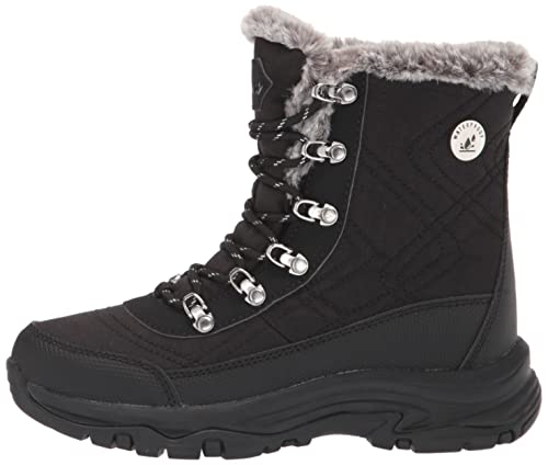 Skechers Women's Cold Weather Boot Snow, Black, 8.5