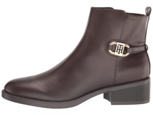 tommy hilfiger women's imiera ankle boot, brown, 8