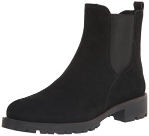 sam edelman women's jazmine chelsea boot, black suede, 9