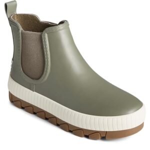 Sperry Women's Torrent Chelsea Rain Boot, Olive, 8.5 M