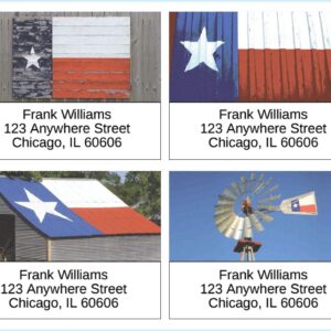 Texas Flags Address Labels