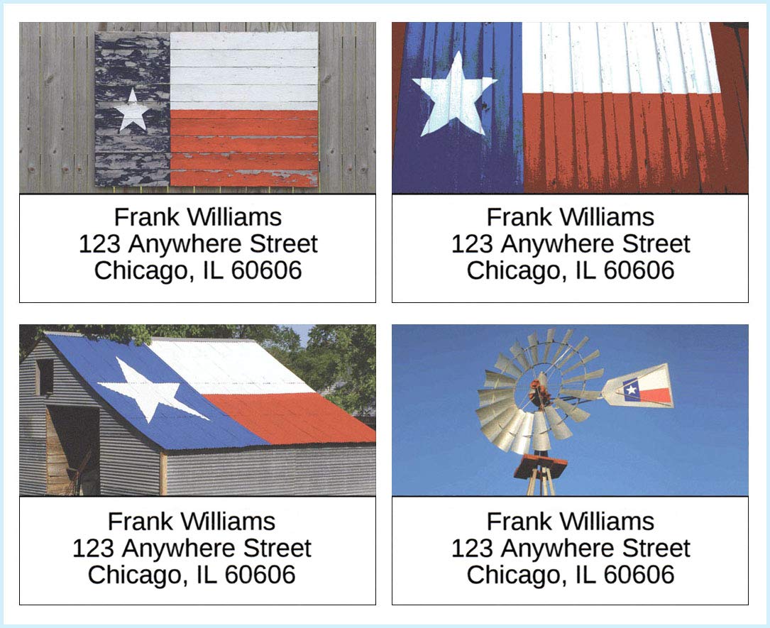 Texas Flags Address Labels