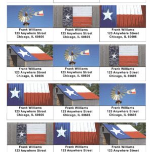 Texas Flags Address Labels