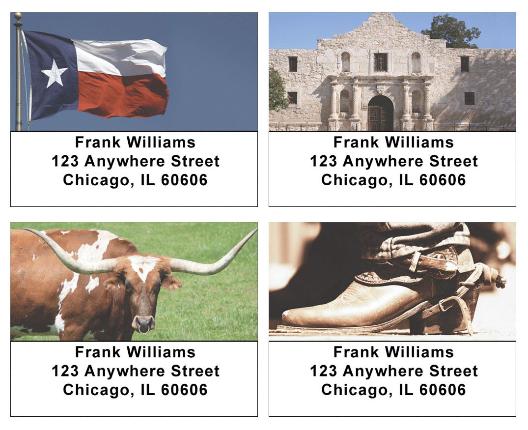 Texas Address Labels