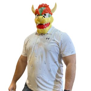 CrosCentury Halloween Koopa Latex Mask,Party Cosplay Funny Monster Villain Costume Mask