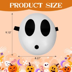 Panamanta Shy Guy Mask for Halloween Cosplay Costume White Mask Halloween Masquerade Props for Kids Men's Game Mask