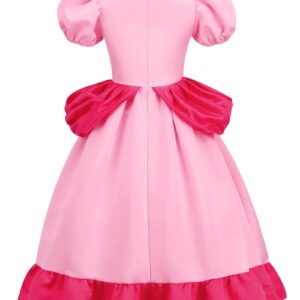 CONGRU Princess Costume Girls, Super Brothers Kids Princess Dress with Accessories Halloween Cosplay Dress Up (4-5Years)…