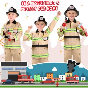 GIFTINBOX Firefighter Costume For Kids Fireman Costume For Kids With Accessories Halloween Costume For Kids Boys Role Play