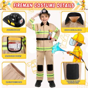 GIFTINBOX Firefighter Costume For Kids Fireman Costume For Kids With Accessories Halloween Costume For Kids Boys Role Play