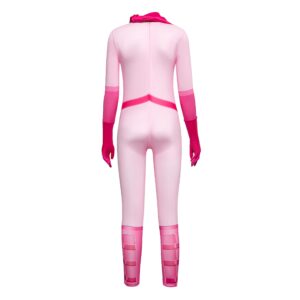 RTOPDS PrincessCostume Halloween Costume SuperBros Cosplay Outfit Jumpsuit (Pink, 120(7 Years))