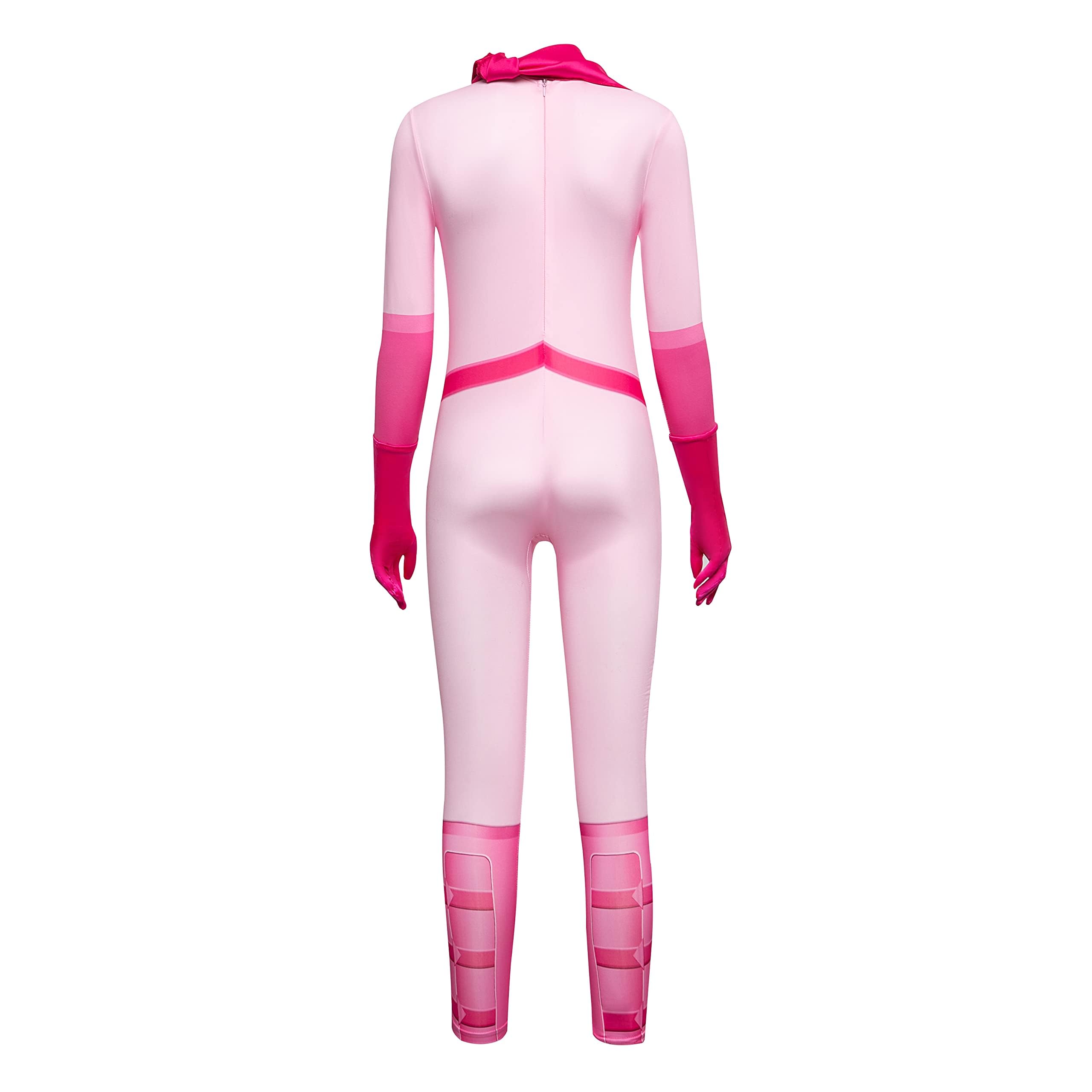 RTOPDS PrincessCostume Halloween Costume SuperBros Cosplay Outfit Jumpsuit (Pink, 120(7 Years))