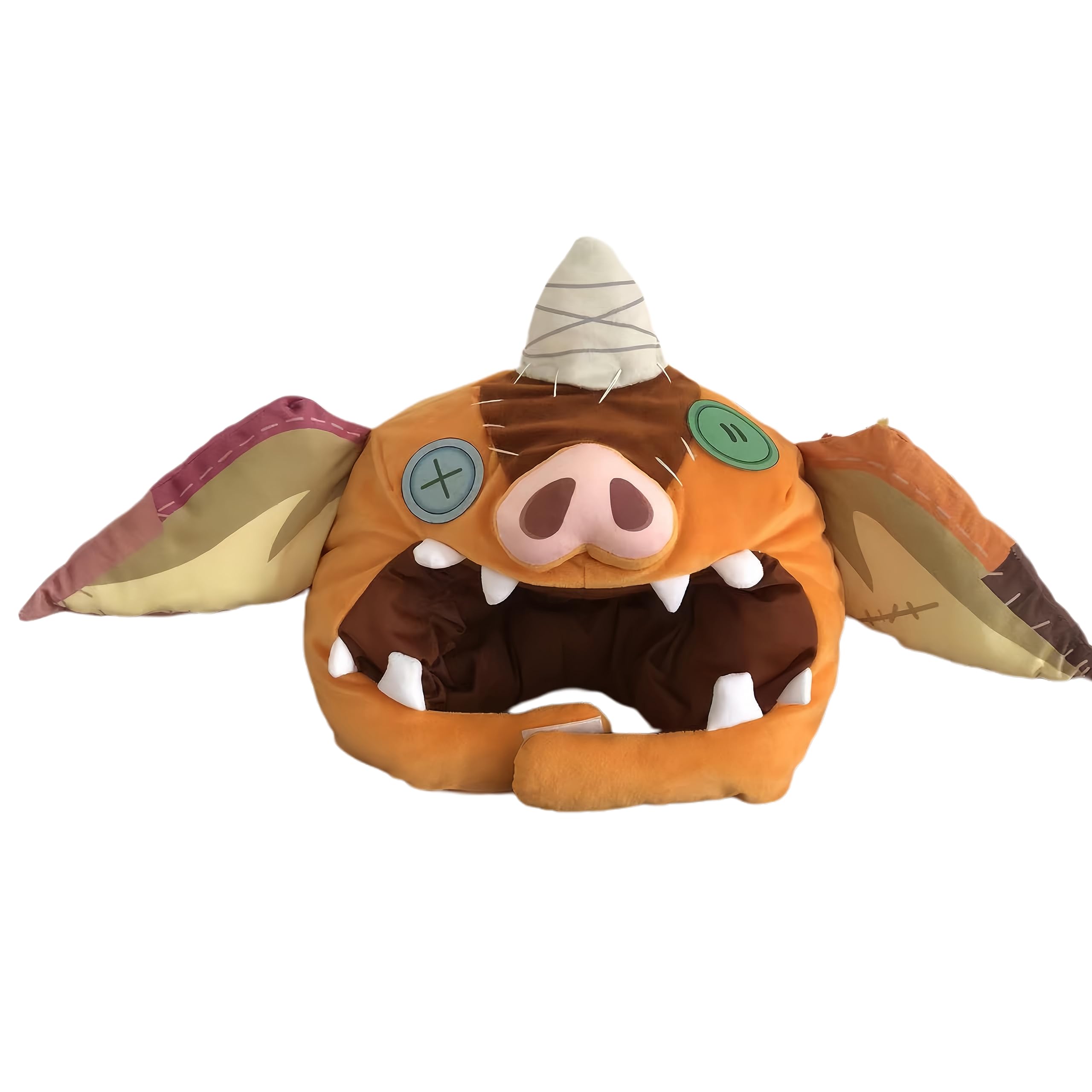 SLDFMV Halloween BOTW Kids Bokoblin Mask TOTK Link Pig Plush Hat Cosplay Prop Xmas Gift Cute Cartoon Toy Decorative Helmet