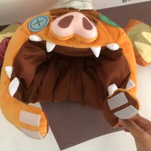 SLDFMV Halloween BOTW Kids Bokoblin Mask TOTK Link Pig Plush Hat Cosplay Prop Xmas Gift Cute Cartoon Toy Decorative Helmet