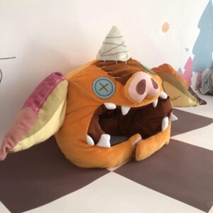 SLDFMV Halloween BOTW Kids Bokoblin Mask TOTK Link Pig Plush Hat Cosplay Prop Xmas Gift Cute Cartoon Toy Decorative Helmet